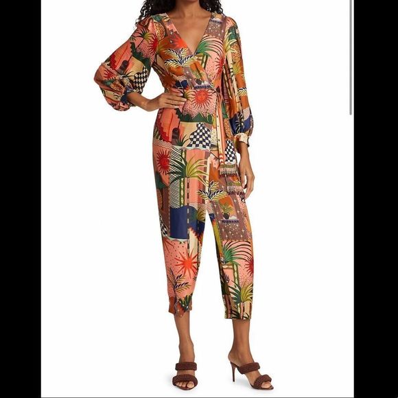 FARM Rio | Pants & Jumpsuits | Farm Riomystic City Wrap Jumper | Poshmark